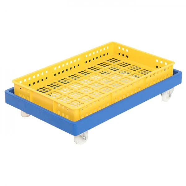 Compact Food-Safe Plastic Crates Stacking Dolly – AB Handling & Packaging
